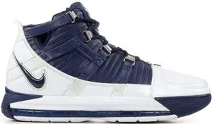 Nike Lebron 3 Sneakers - White/midnight Navy Blue/metallic Silver