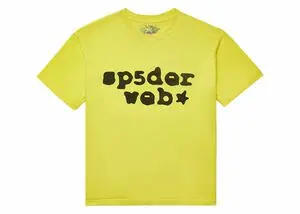 SP5DER Web Tee Shirt - Yellow/black