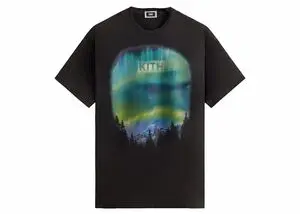 Kith Aurora Classic Logo Vintage Tee Shirt - Black