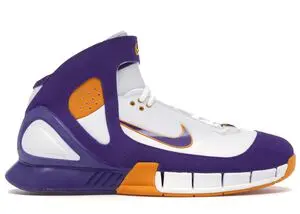 Nike Zoom Huarache 2k5 Lakers Home Sneakers - White/varsity Purpleone-colorcanyon Gold