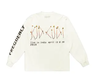 KID CUDI Illusions Long Sleeve Tee Shirt - Natural