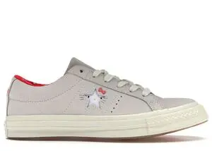CONVERSE One Star Ox Hello Kitty Sneakers - Vaporus Grey/egret/fiery Red