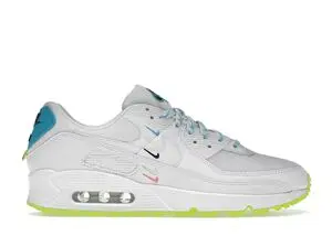 Nike Air Max 90 Se Worldwide Pack - White/white/blue Fury
