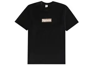 Supreme Burberry Box Logo Tee Shirt - Black