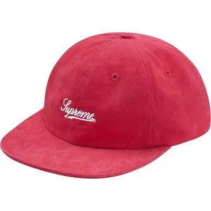 Supreme Brushed Twill Script 6-panel Cap - Red