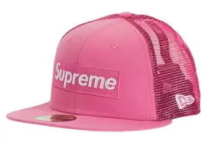 Supreme Box Logo Mesh Back Cap - Pink