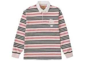 Supreme Burberry Rugby Shirt - Pink
