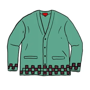 Supreme Brushed Checkerboard Cardigan - Mint