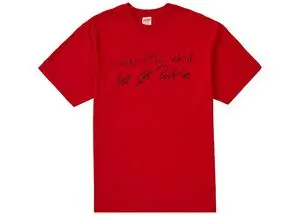 Supreme Buju Banton Wake The World Tee Shirt - Red