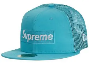 Supreme Box Logo Mesh Back New Era Cap - Blue
