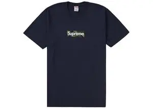 Supreme Box Logo Tee Shirt - Navy Blue