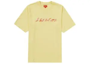 Supreme Flames Short Sleeve Top - Pale Yellow