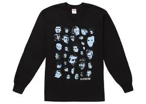Supreme Faces Long Sleeve Tee Shirt - Black