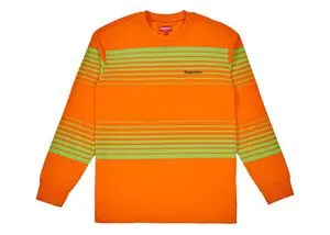 Supreme Fade Stripe Long Sleeve Top - Orange