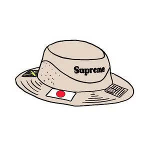 Supreme Flags Boonie Hat - Tan