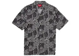 Supreme Flags Rayon Short Sleeve Shirt - Black Flags