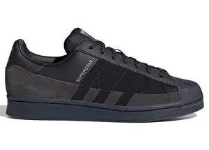 Adidas Superstar Smooth Leather And Suede Sneakers