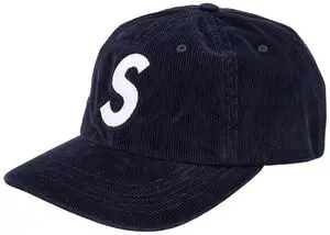 Supreme Fine Wale Corduroy S Logo 6-panel Cap - Navy Blue