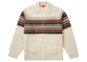 Supreme Brushed Wool Zip-up Sweater