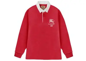 Supreme Burberry Rugby Shirt - Red