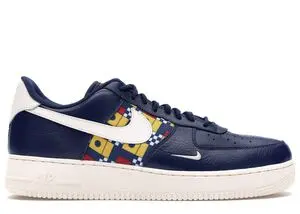 Nike Force 1 Low Nautical Redux Sneakers - Midnight Navy Blue/gym Red/university Gold