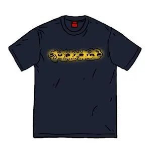 Supreme Everything Is Shit Tee Shirt - Navy Blue