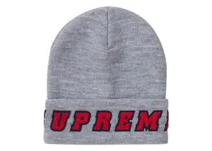 Supreme Felt Logo Beanie - Heather Grey