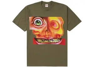 Supreme Face Tee Shirt - Light Olive
