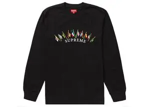 Supreme Flags Long-sleeve Top - Black