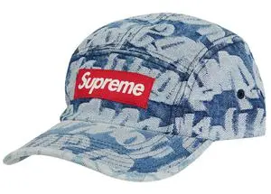 Supreme Fat Tip Jacquard Denim Camp Cap