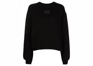 Alexander Wang Essential Puff Logo Terry Crewneck Sweatshirt