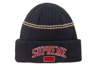 Supreme Fleece Lined Beanie - Navy Blue
