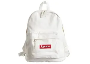Supreme Canvas Backpack - White