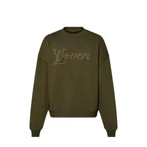 LOUIS VUITTON Cotton Signature Crewneck Sweatshirt - Olive