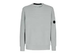 C.P. COMPANY Diagonal Raised Fleece Sweatshirt - Grey Melange
