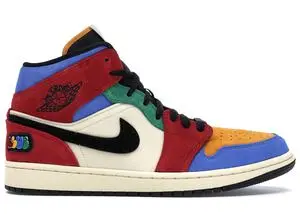 JORDAN 1 Mid Se Blue The Great - Muslin/varsity Red/royal