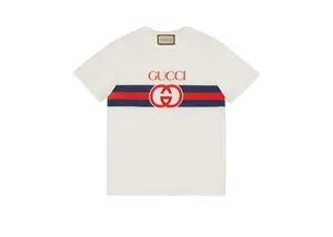 Gucci Interlocking G Cotton Tshirtin - White