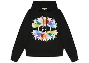 Gucci Interlocking G Star Burst Print Cotton Sweatshirt