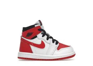 JORDAN 1 Retro High Og Heritage Toddler Sneaker - White/university Red/black