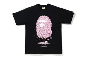 A BATHING APE Sakura Tree Tee Shirt - Black