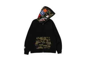 A BATHING APE Shark Full Zip Hoodie - Black