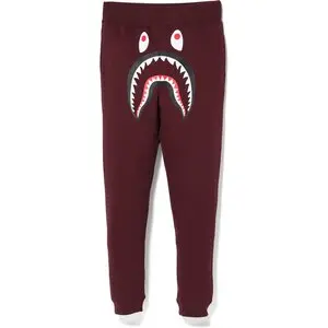 A BATHING APE Shark Slim Sweat Pants - Burgundy/green
