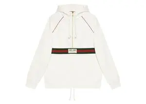 Gucci Label Cotton Canvas Windbreaker Jacket