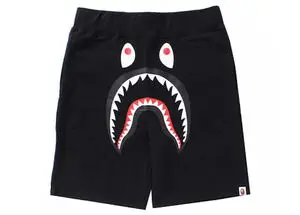 A BATHING APE Shark Sweat Shorts - Black