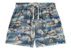 Palm Angels Sharks Swim Shorts/in - Blue/black