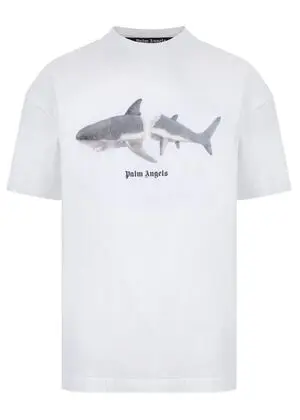 Palm Angels Shark T-shirt - White/black