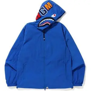 A BATHING APE Shark Hoodie Jacket - Navy Blue