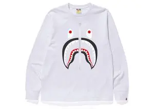 BAPE Shark Long Sleeve Tee Shirt - White