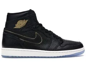 JORDAN 1 Retro High Sneakers - Black/metallic Gold/summit White