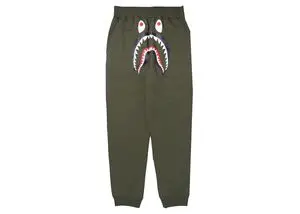 A BATHING APE Shark Sweat Pants - Olivedrab Green